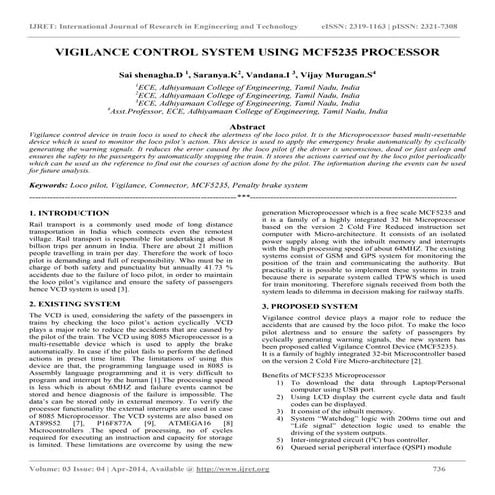 Vigilance control system using mcf5235 processor | PDF | Computer Peripherals | Computing