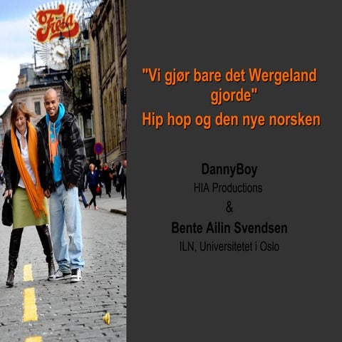 Vi gjør bare det Wergeland gjorde! | PPT