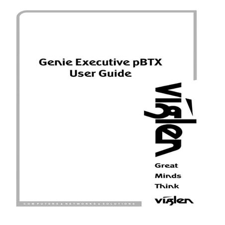 Viglen genie executive_p_btx_user_guide | PDF