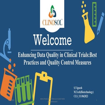 Enhancing Data Quality in Clinical Trials: Best Practices and Quality Control Measures | PPT