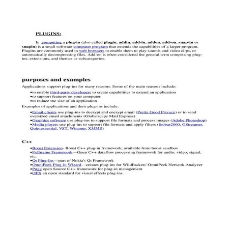Define plugins | DOC