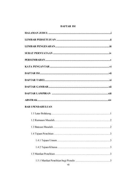 Contoh Daftar Isi | PDF