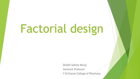 factorial design | PPT