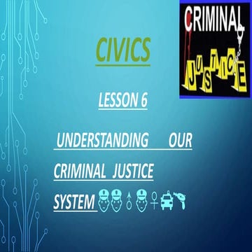 Understanding Criminal Justice system in India | PPTX