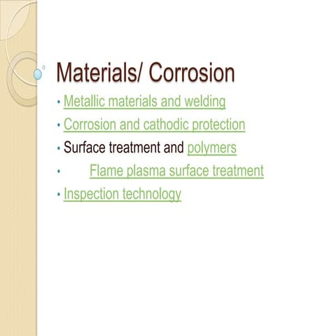Materials & corrosion | PPT
