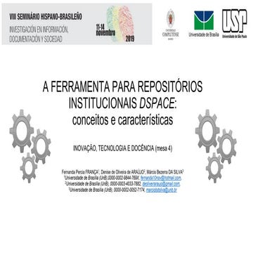 A ferramenta para repositórios institucionais Dspace: conceitos e ...