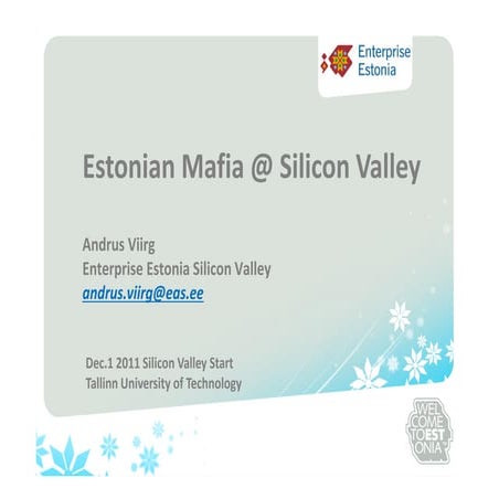 Silicon Valley and Enterprise Estonia | PDF | Business | Business and ...