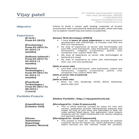 Vijay patel cv | DOC