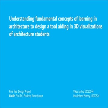 Learning Tool for Architects | PDF