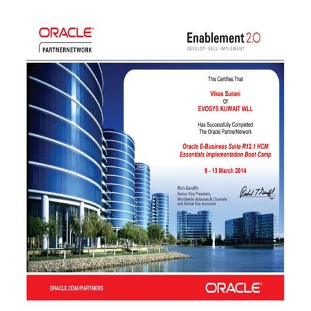 Oracle Certificate Ppt