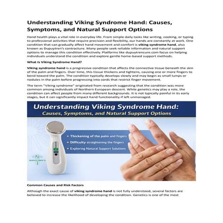 Understanding Viking Syndrome Hand: Causes, Symptoms, and Natural ...