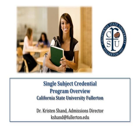 Single Subject Credential Program CSUF | PDF