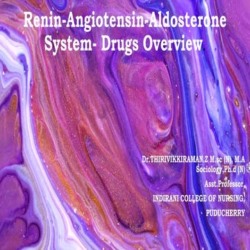 Renin-Angiotensin-Aldosterone System- Drugs Overview. | PPTX