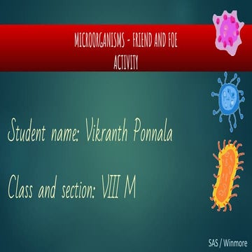 Micro-Organisms - Class 8 | PPTX