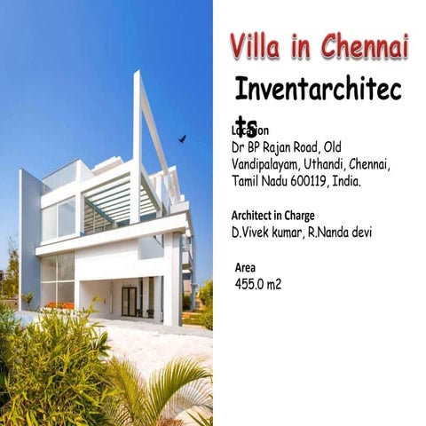 Villa case study in chennai | PPTX