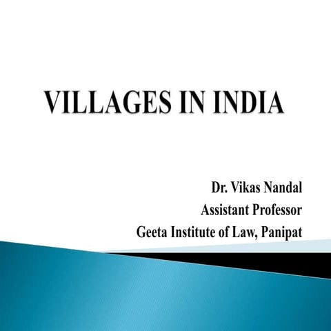 Villages in india | PPTX