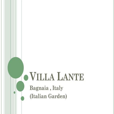Villa Lante-1 ITALIAN GARDEN,BAGNAIA ITALY | PDF