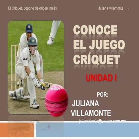 JUEGO CRÍQUET | PPTX