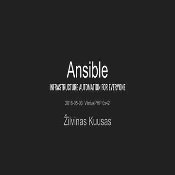 Ansible Infrastructure Automation For Everyone Ppt