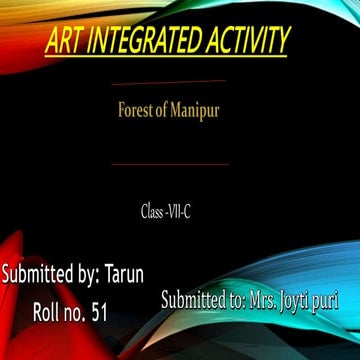 Ppt on the topic Forests of Manipur | PPTX