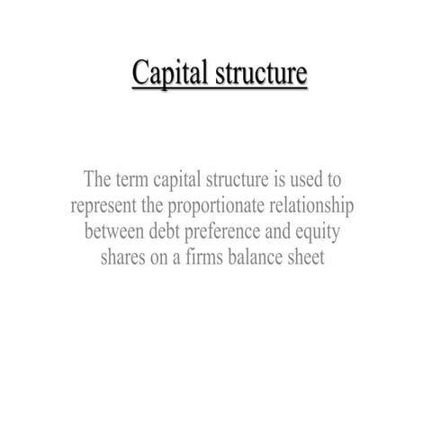 Capital Structure | PPTX