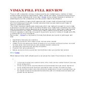 Vimax pill full review