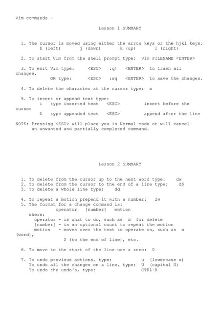 Vim Commands Pdf 4453