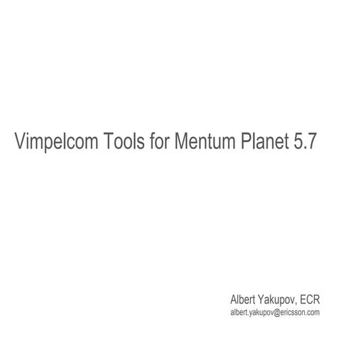 Vimpelcom tools for_mentum_planet_57 | PPT