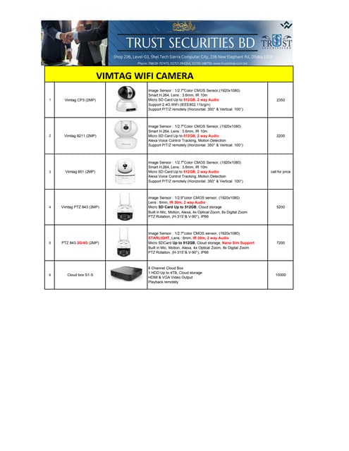 Hikvision New Price List.pdf | Cameras and Camcorders | Consumer Electronics
