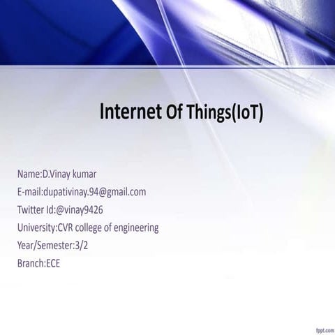 Internet of Things | PPT