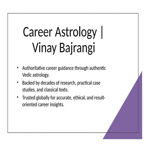 Career Astrology: Find the Right Path for Success | PPTX