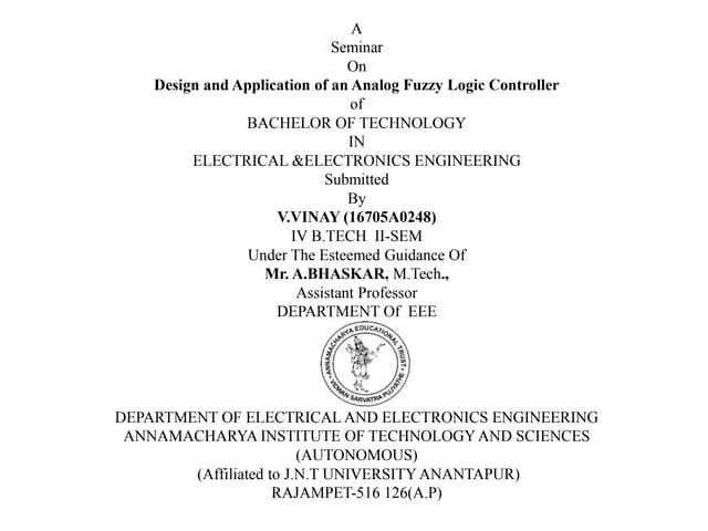 Fuzzy Logic Controller Pptx