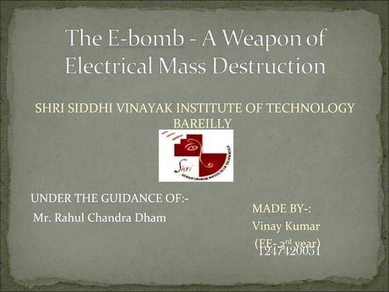 Seminar report on directed energy weapons | PDF