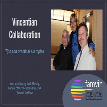 Vincentian Collaboration: Tips and practical examples | PDF