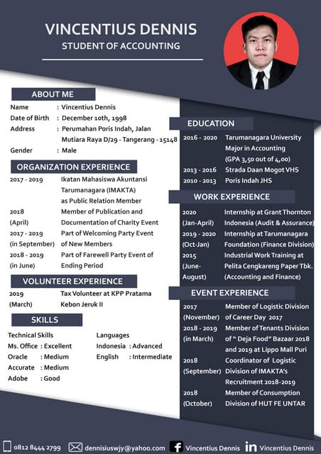 Vincentius dennis cv pdf | PDF