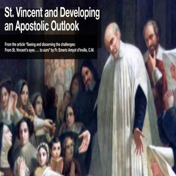 St. Vincent de Paul and Developing an Apostolic Outlook | PPT