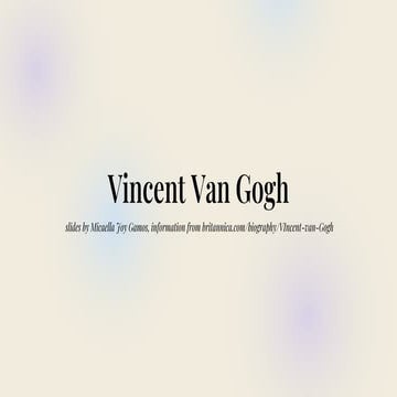 Vincent van Gogh. | PPT