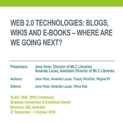 MLC Libraries and Web 2.0 technologies | PDF