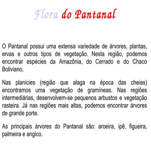 Vinicius flora do pantanal | PPT