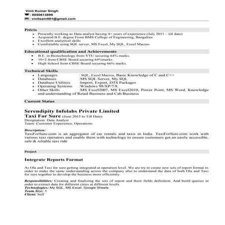 Vinit kumar singh_cv | DOC