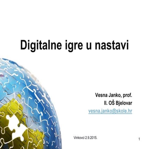 Digitalne igre u nastavi | PPTX
