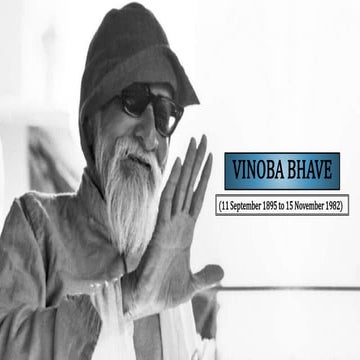 Vinoba bhave | PPT