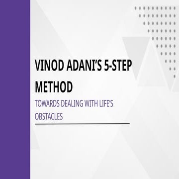 Vinod Adani’s 5-Step Method Towards Dealing with Life’s Obstacles.pptx