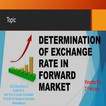 Determination of Exchange Rate in Forward Market | PPT
