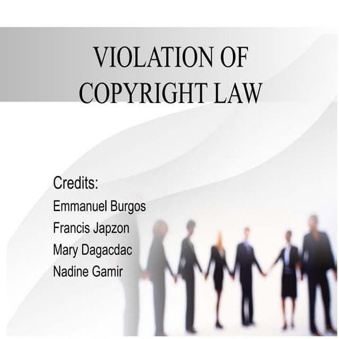 Violation of-copyright-law | PPT