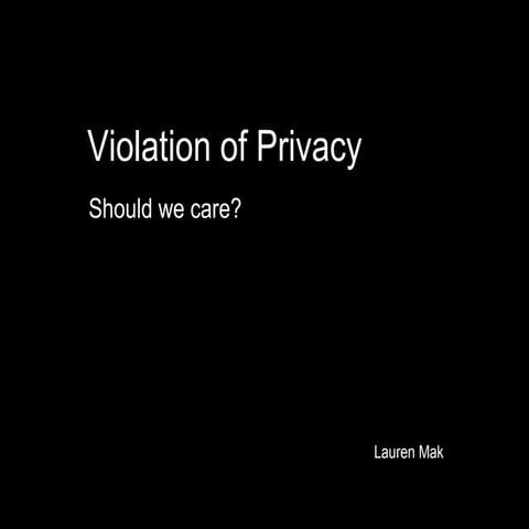 Violation of privacy | PPT | Internet Safety | Parenting