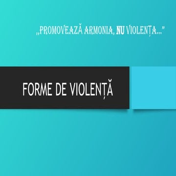 Spune nu violentei in scoala | PPT