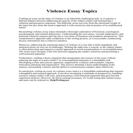 Violence In Society Essay.pdf