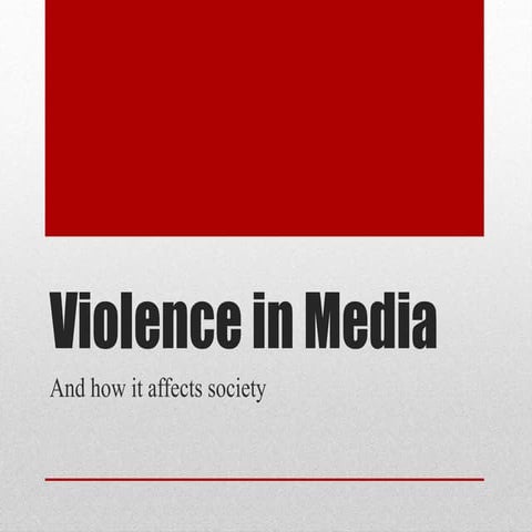 Violence in the Media | PPTX