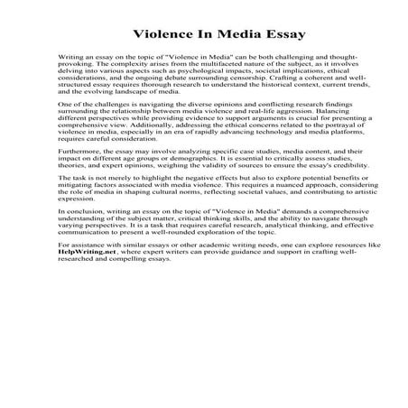 Violence In Media Essay.pdf
